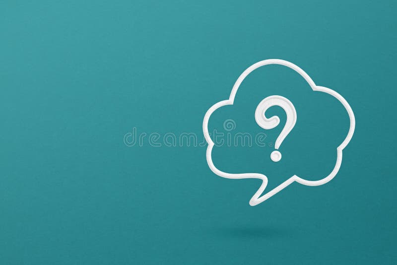 White Question Marks Inside Speech Bubble Frame Paper Cut on Grunge ...