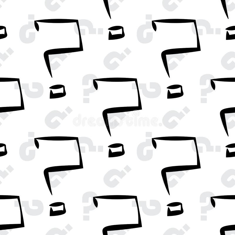 Question Marks or Interrogation Pattern Stock Vector - Illustration of ...