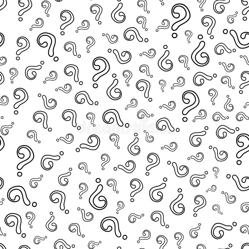Question Marks or Interrogation Pattern Stock Vector - Illustration of ...