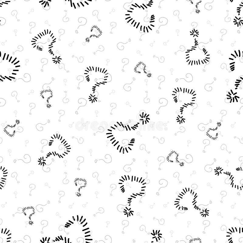 Question Marks or Interrogation Pattern Stock Vector - Illustration of ...