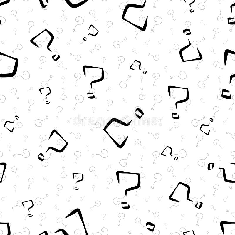 Question Marks or Interrogation Pattern Stock Vector - Illustration of ...