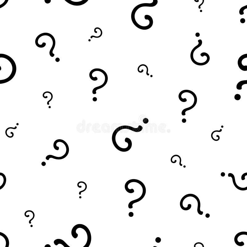 Question Marks or Interrogation Pattern Stock Vector - Illustration of ...