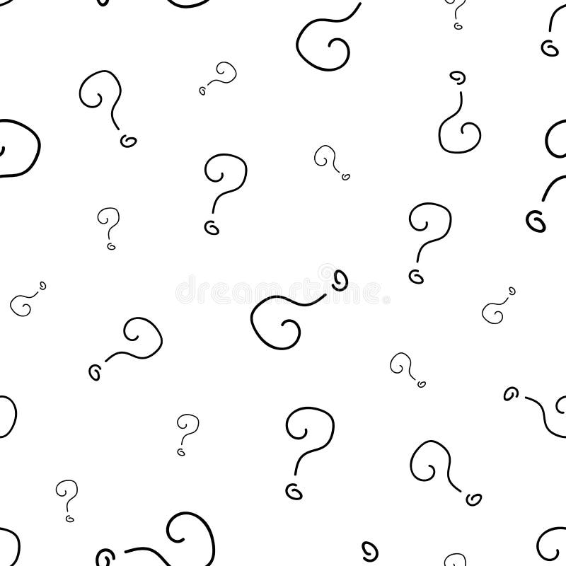 Question Marks or Interrogation Pattern Stock Vector - Illustration of ...