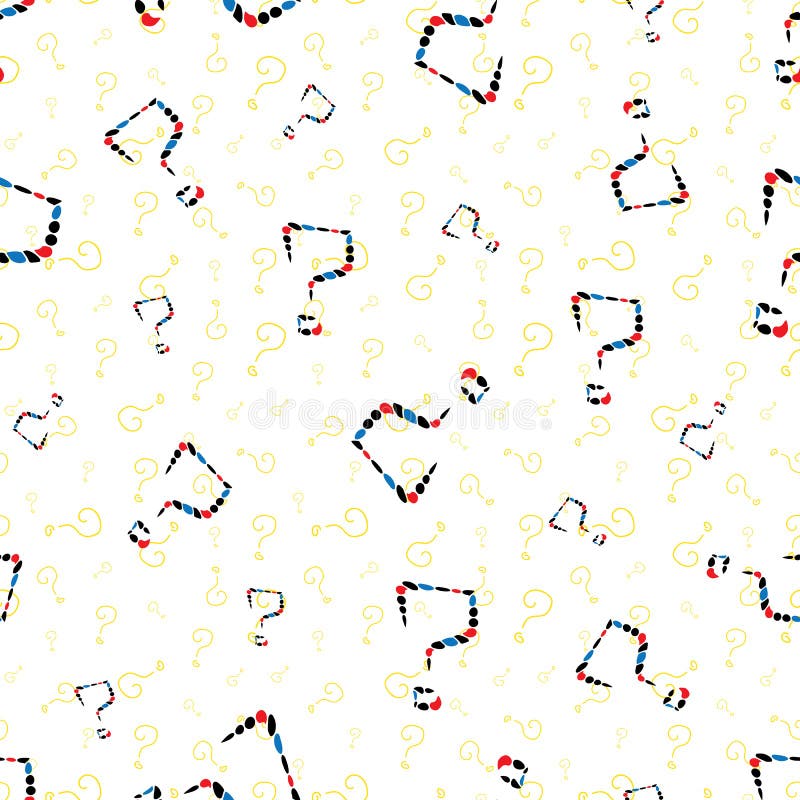Question Marks or Interrogation Pattern Stock Vector - Illustration of ...