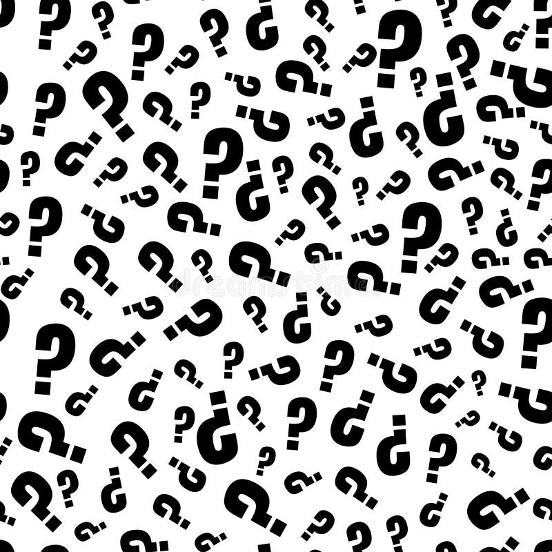 Question Marks or Interrogation Pattern Stock Vector - Illustration of ...