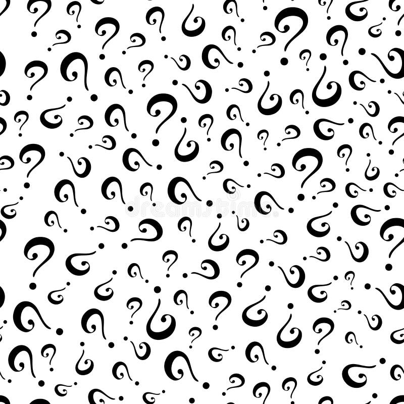 Question Marks or Interrogation Pattern Stock Vector - Illustration of ...