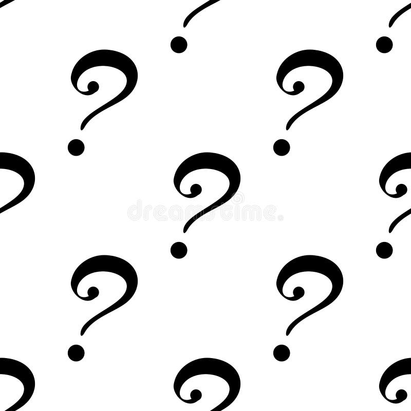 Question Marks or Interrogation Pattern Stock Vector - Illustration of ...