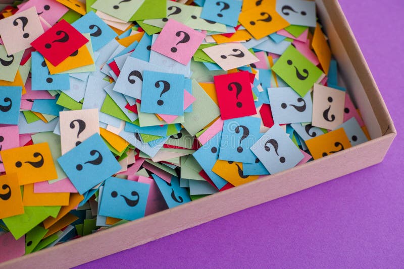 Question Marks in a Paper Box Stock Image - Image of question, mark ...