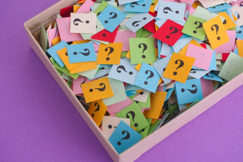 Question Marks in a Paper Box Stock Image - Image of idea, heap: 127291207