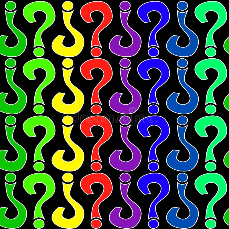 Colorful Question Mark Seamless Background Stock Photo - Illustration ...
