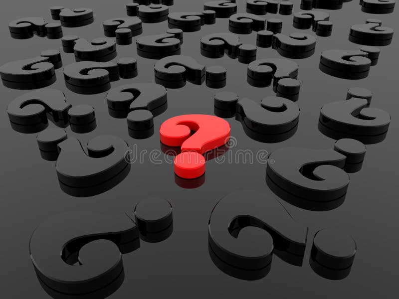 Question Marks in Black Color. Stock Illustration - Illustration of ...
