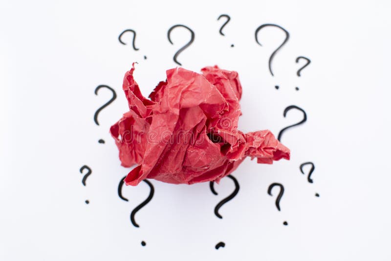 Question Marks and Red Crumpled Paper . FAQ Frequency Asked Questions ...