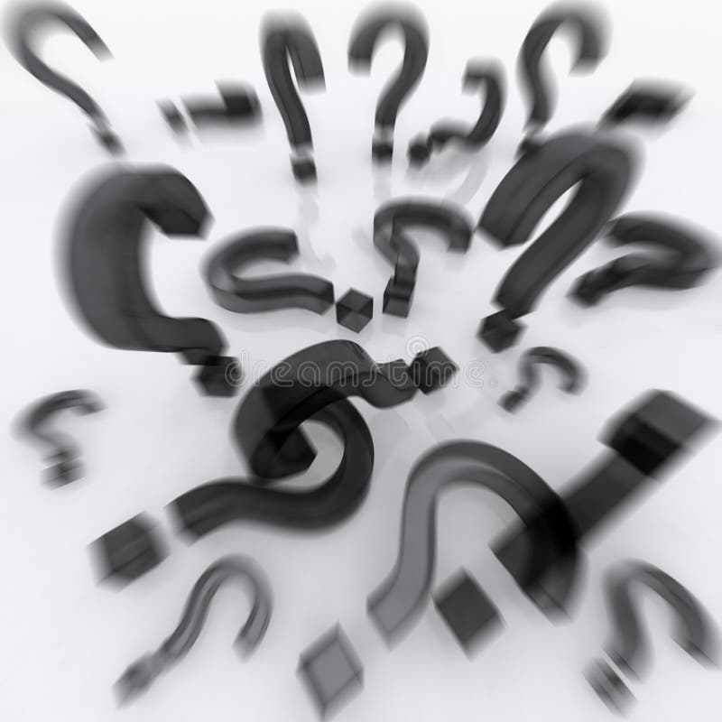 Question Marks With Reflection Stock Illustration - Illustration of ...