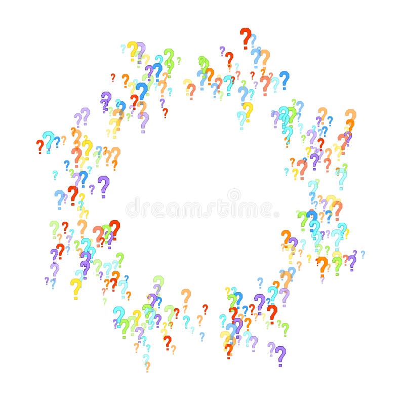 Question Marks Quiz Doubt Survey Faq Public Poll Stock Illustration ...