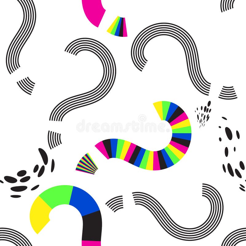 Question Marks Seamless Pattern or Interrogation Background Stock ...