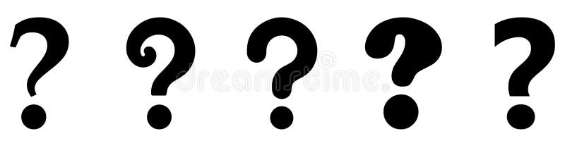 Question Marks. Set of Black and White Question Marks Stock Vector ...