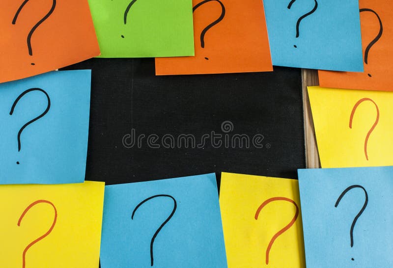 Question Marks on Sheet of Paper Stock Photo - Image of business, help ...