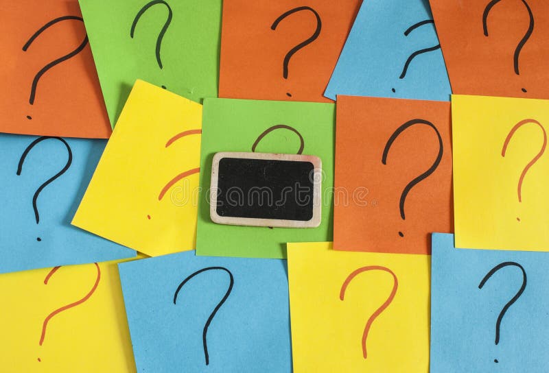 Question Marks on Sheet of Paper Stock Image - Image of paper, mark ...