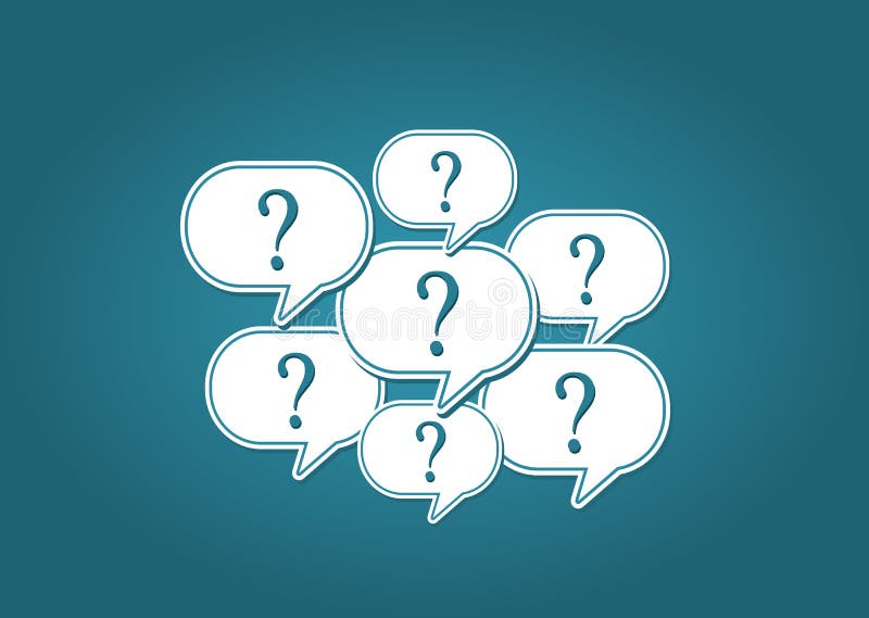 Question Marks in Speech Bubbles. Speech Balloons with Question Mark ...