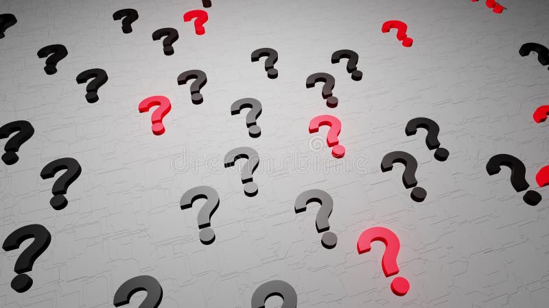 Question Marks Symbols Icon White Background 3d Render. Digital ...
