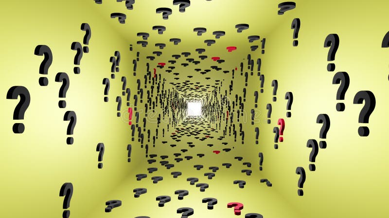Question Marks Symbols Tunnel Icon Yellow Background 3d Render. Digital ... Question Marks Symbols Tunnel Icon Yellow Background 3d Render. Digital ...