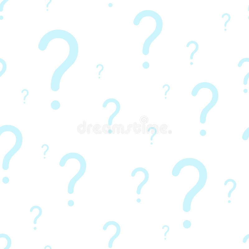 Question Marks Texture - Seamless Vector Blue Pattern Stock Vector ...