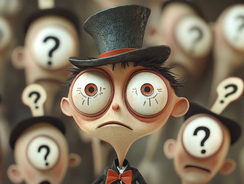 Question marks stock illustration. Illustration of character - 365195861