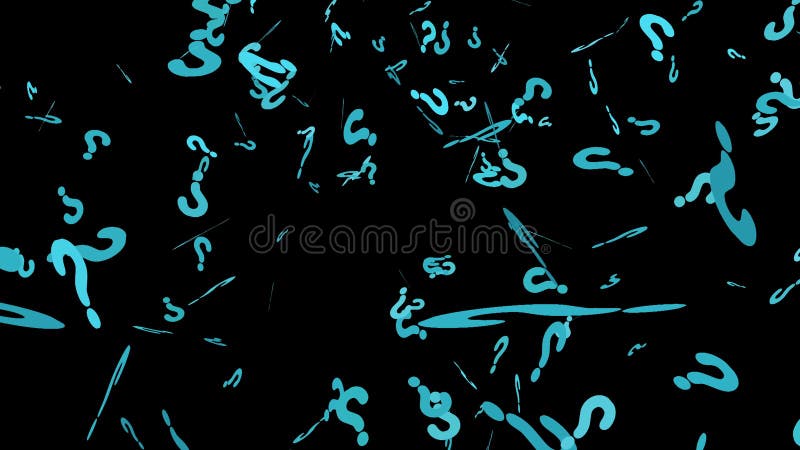 Question Marks Whirling Around into the Dark Stock Video - Video of ...