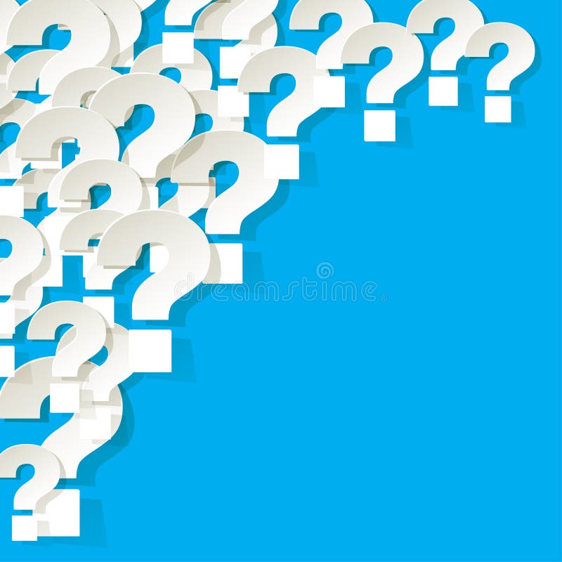 Question Marks Colorful Transparent in the Corner on a White Background ...