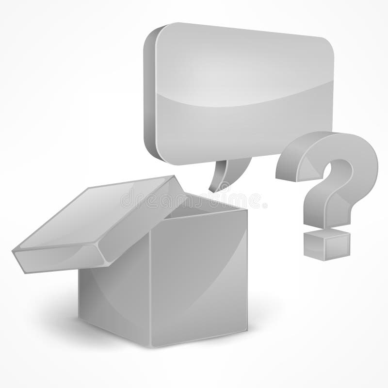 Question marks in box stock vector. Illustration of template - 72149805