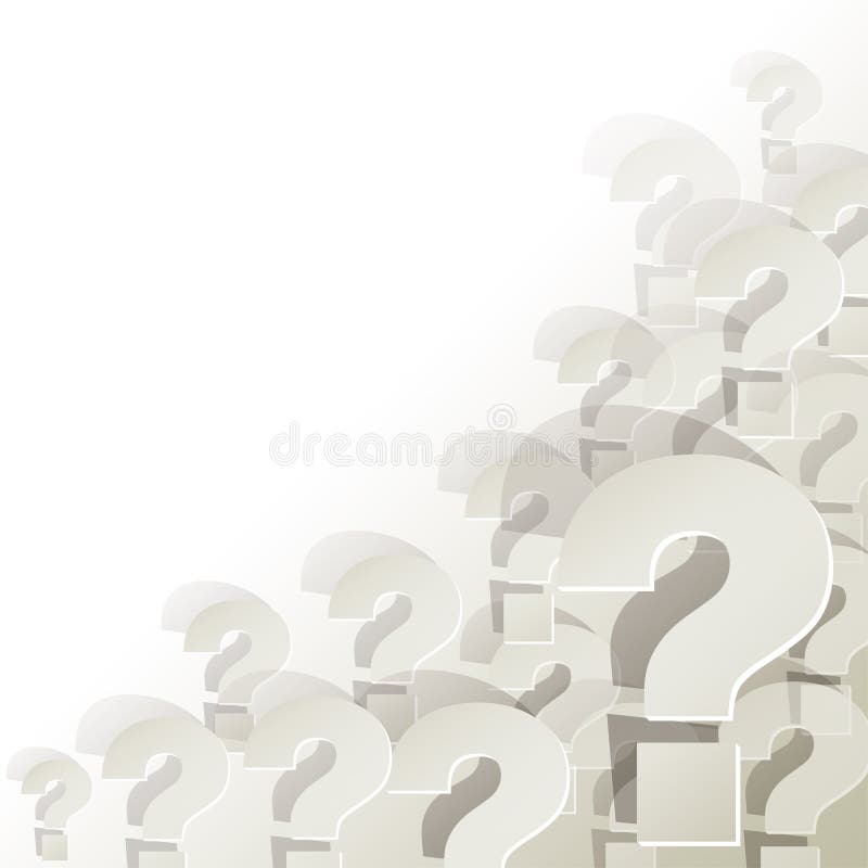 Question Marks Blue in the Corner on a White Background Stock Vector ...