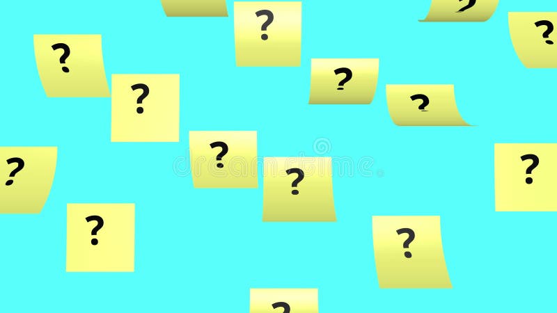 Question Marks Written on Yellow Sticky Notes Stock Video - Video of ...