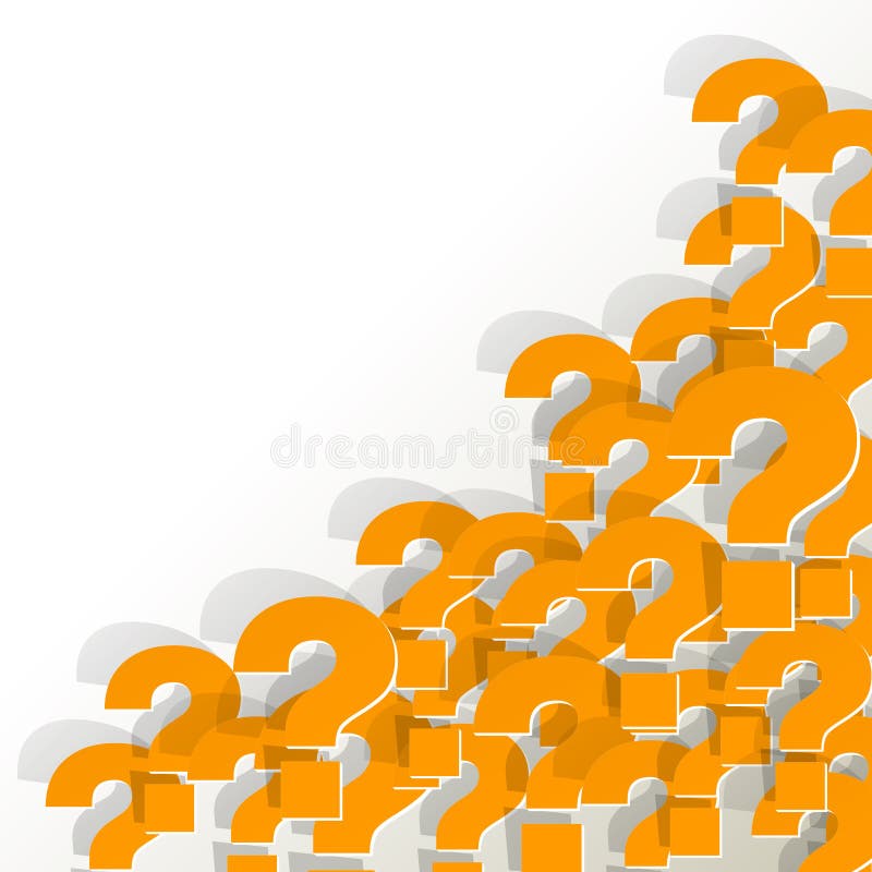 Question Marks Yellow in the Corner on a White Background Stock Vector ...