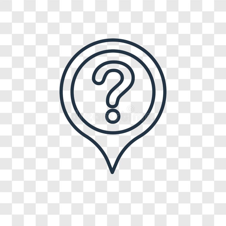Question Message Concept Vector Linear Icon Isolated on Transparent ...