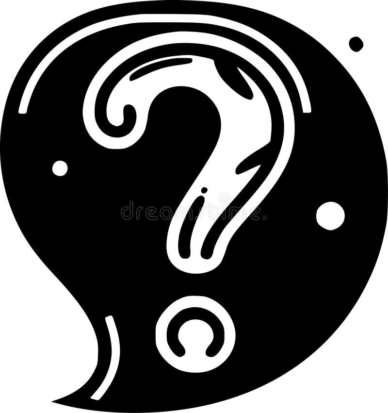 Question - Minimalist and Flat Logo - Vector Illustration Stock Vector ...