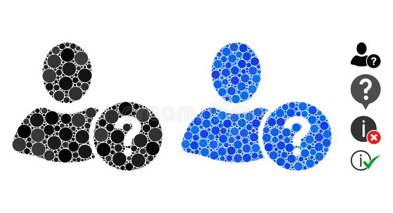 Question Mosaic Icon of Circle Dots Stock Illustration - Illustration ...