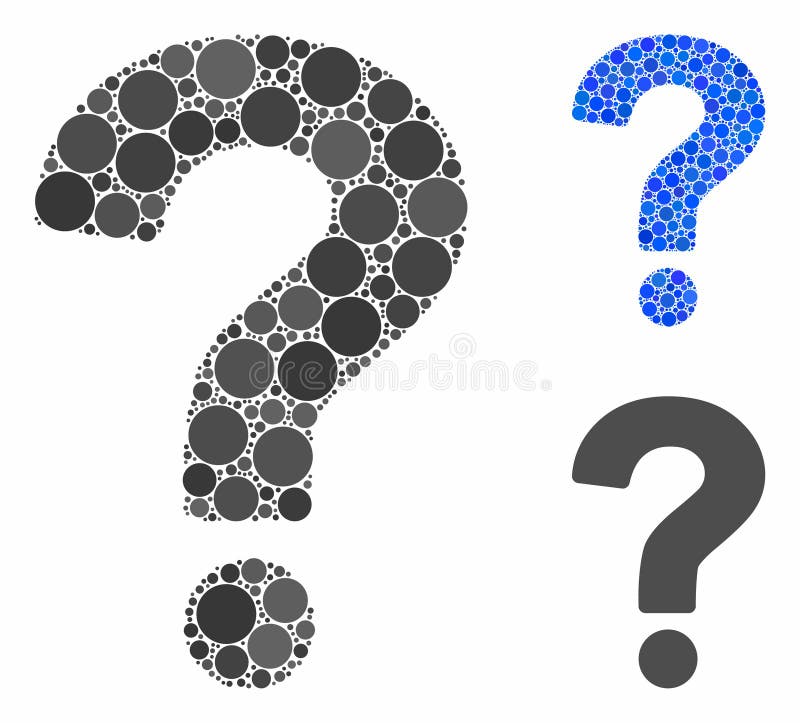 Question Mosaic Icon of Circle Dots Stock Illustration - Illustration ...