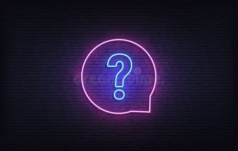 Question Neon Sign, Great Design for Any Purposes. Question Mark Neon ...
