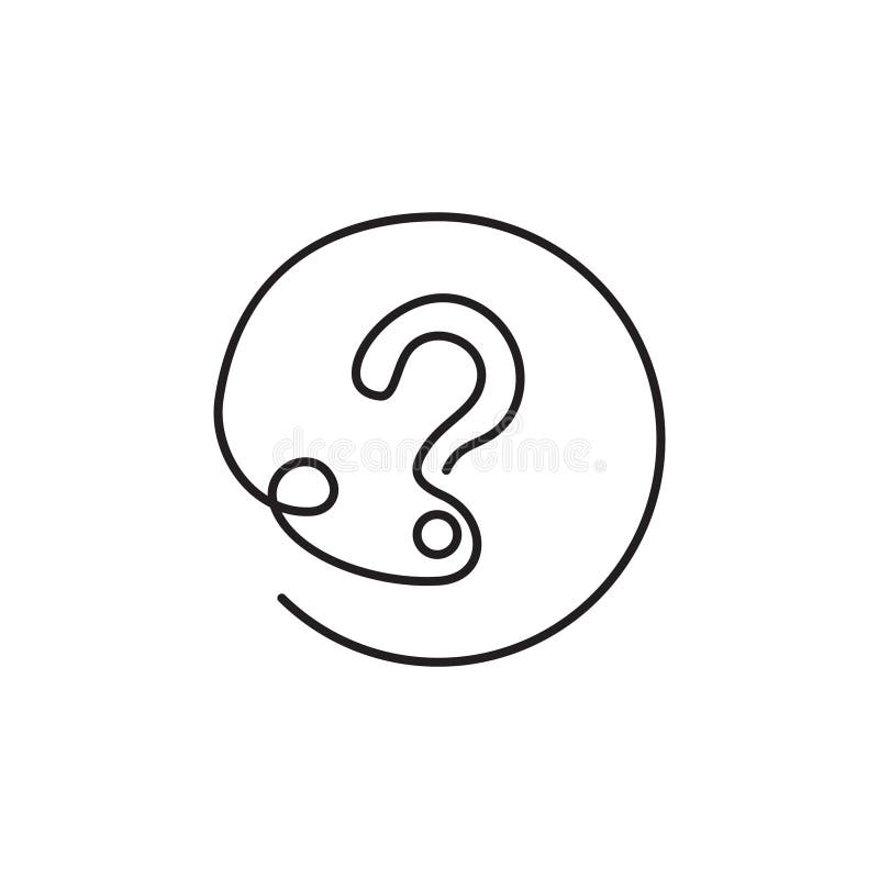 Question One Line Draw Stock Illustrations – 72 Question One Line Draw ...