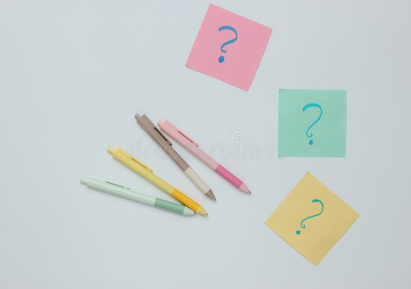 Question stock image. Image of accessory, rainbow, memo - 204590815