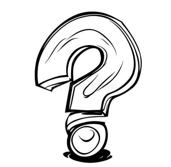 Bg Question Query Mark Sign, Sketch Stock Vector - Illustration of ...