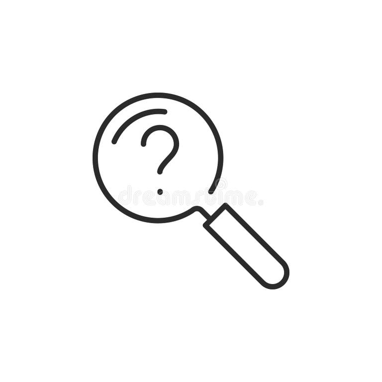 Question Search Icon stock vector. Illustration of clarity - 319197556