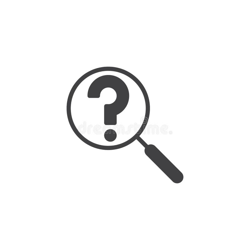 Question Search Vector Icon Stock Vector - Illustration of pixel, look ...