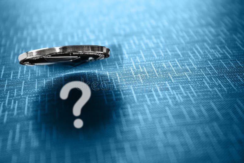 Question in the Shadow of a Flying Coin. Stock Photo - Image of ...