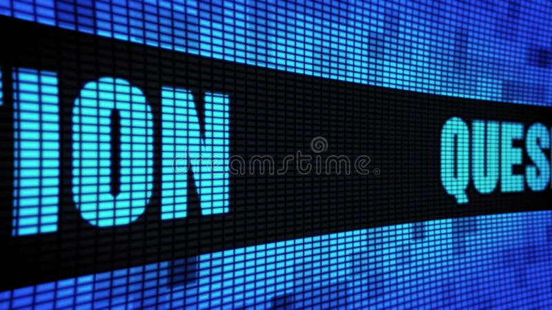 Question Side Text Scrolling LED Wall Pannel Display Sign Board Stock ...
