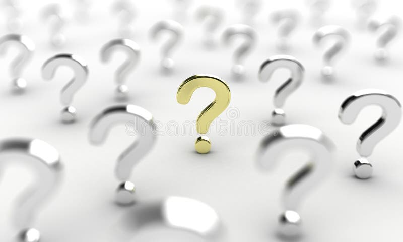 Row of Question Marks with One Outstanding Stock Illustration ...