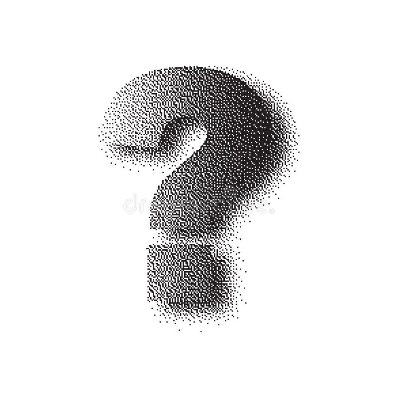 Question Sign in Bitmap Style Stock Vector - Illustration of question ...