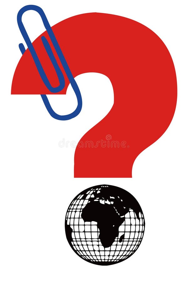 Earth And Question Mark From Stars. Stock Illustration - Illustration ...
