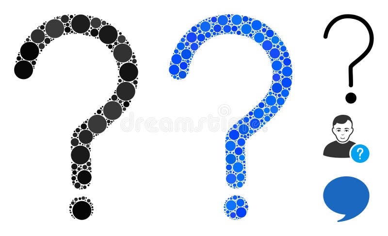 Question Sign Mosaic Icon of Spheric Items Stock Illustration ...