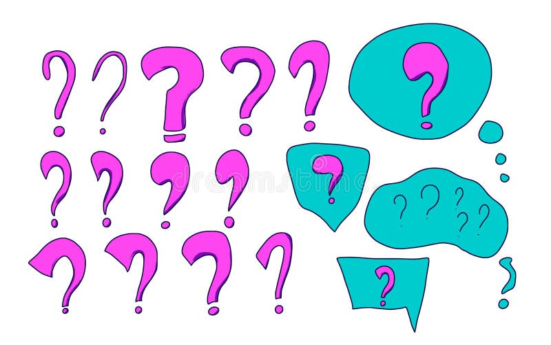 Question Sign Set. Vector Ask Mark Isolated Stock Vector - Illustration ...